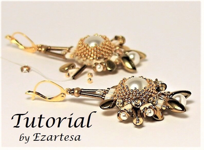 Gold and Swarovski Crystal Pearl Dangle Earrings Tutorial - Etsy