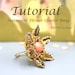 Statemen Flower Cluster Ring Beading Tutorial, Seed Bead, Coral, Czech Glass Preciosa and ...
