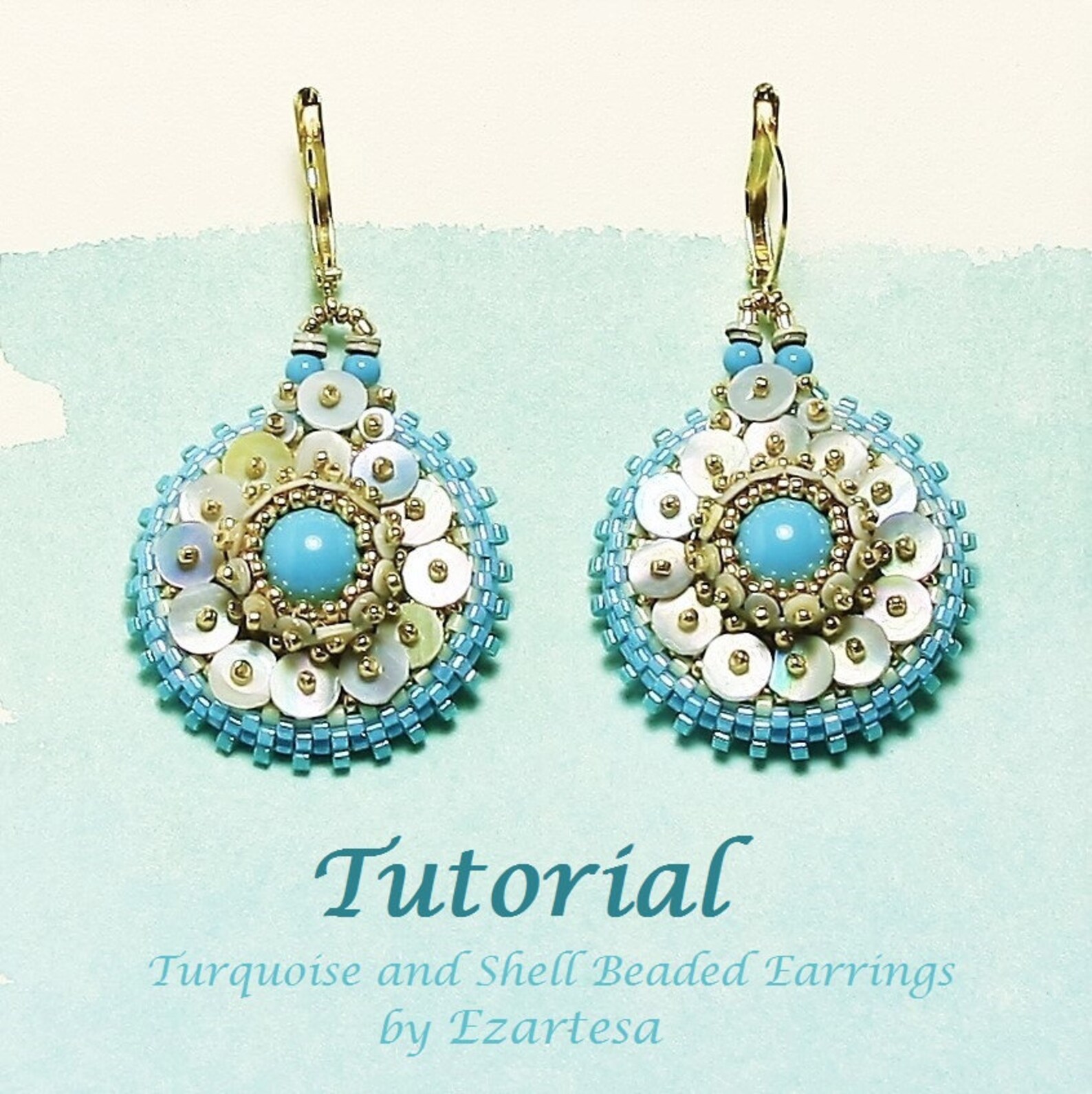 Beaded Circle Earrings Tutorial Pattern of Earring With - Etsy