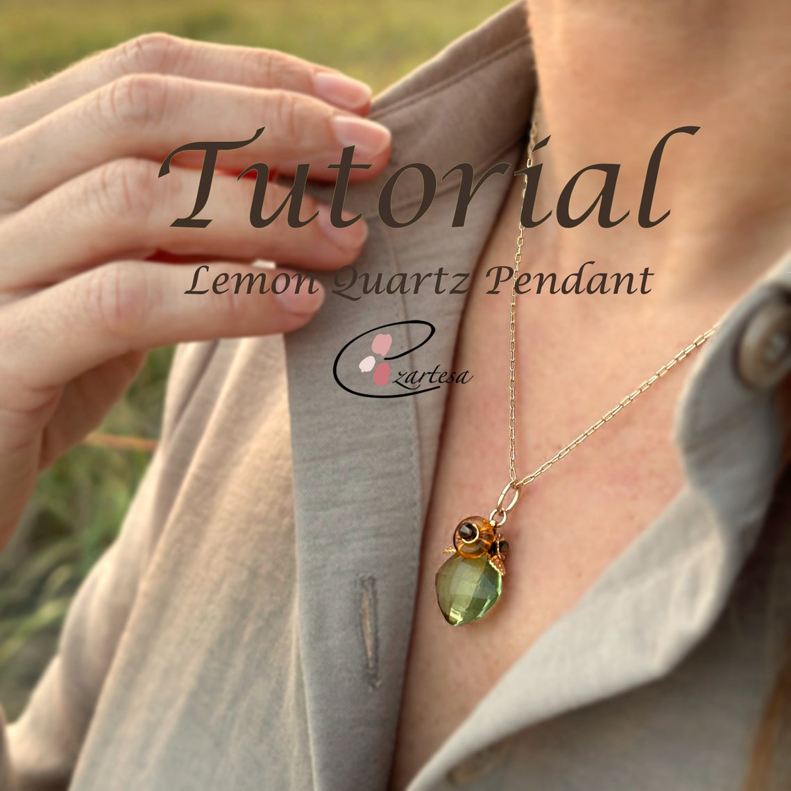 Lemon Quartz Beaded Pendant Tutorial, Seed Bead Pattern by Ezartesa - Etsy