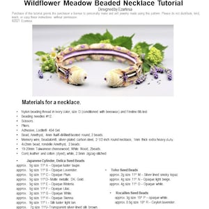 Wildflower Meadow Beaded Collar Style Necklace Tutorial, Pattern ...