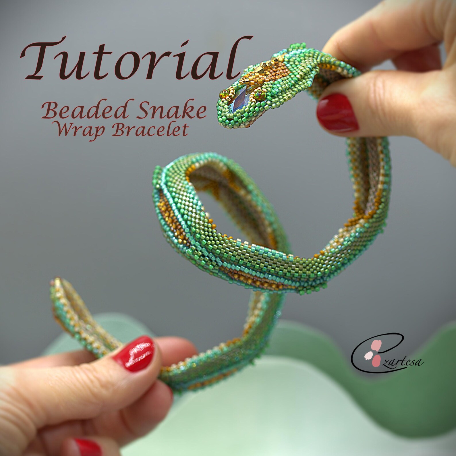 Snake Wrap Beaded Bracelet Tutorial: Seed Bead Pattern (PDF) - Etsy