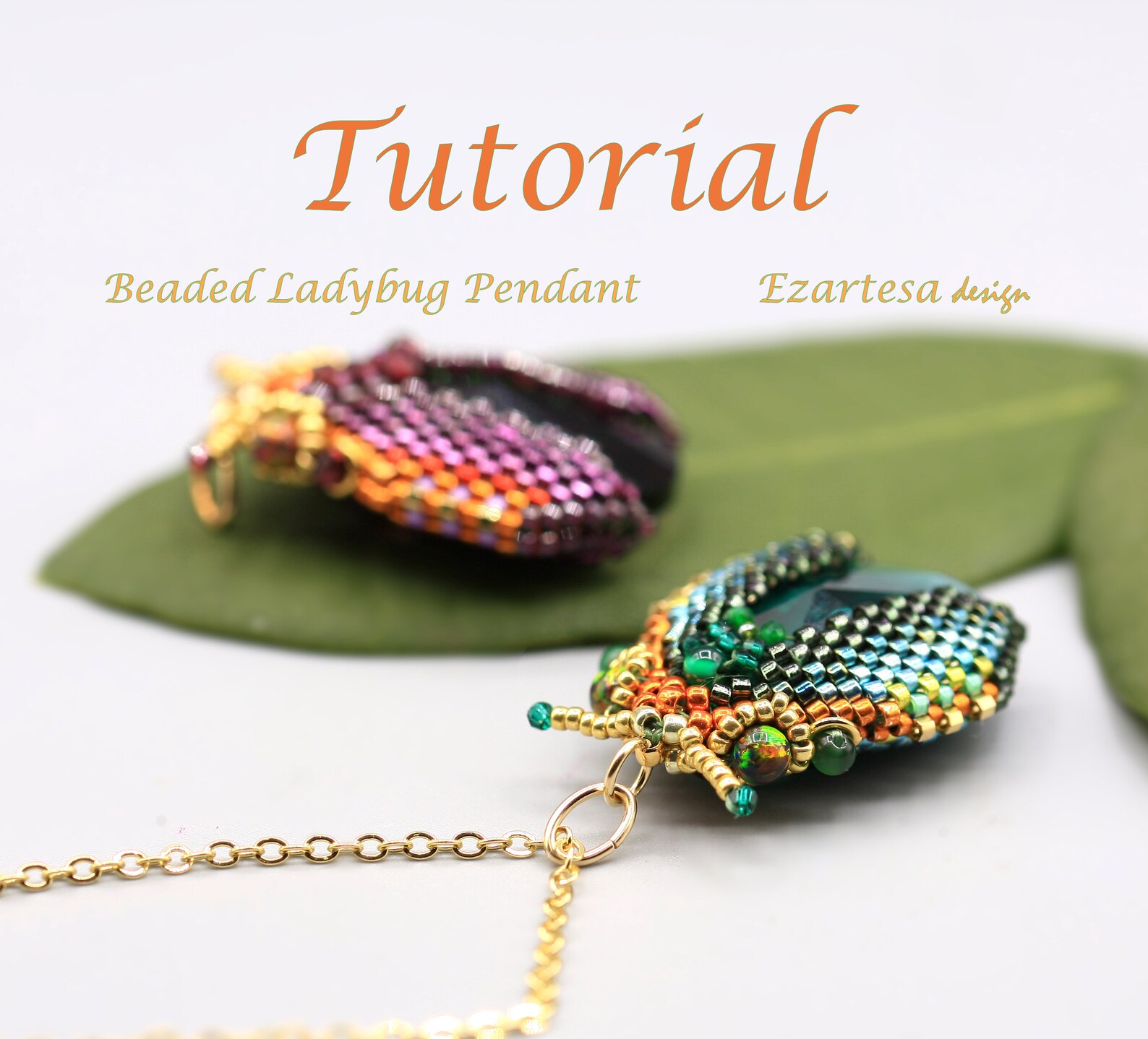 Ladybug Pendant Beading Tutorial Seed Bead Pattern by - Etsy