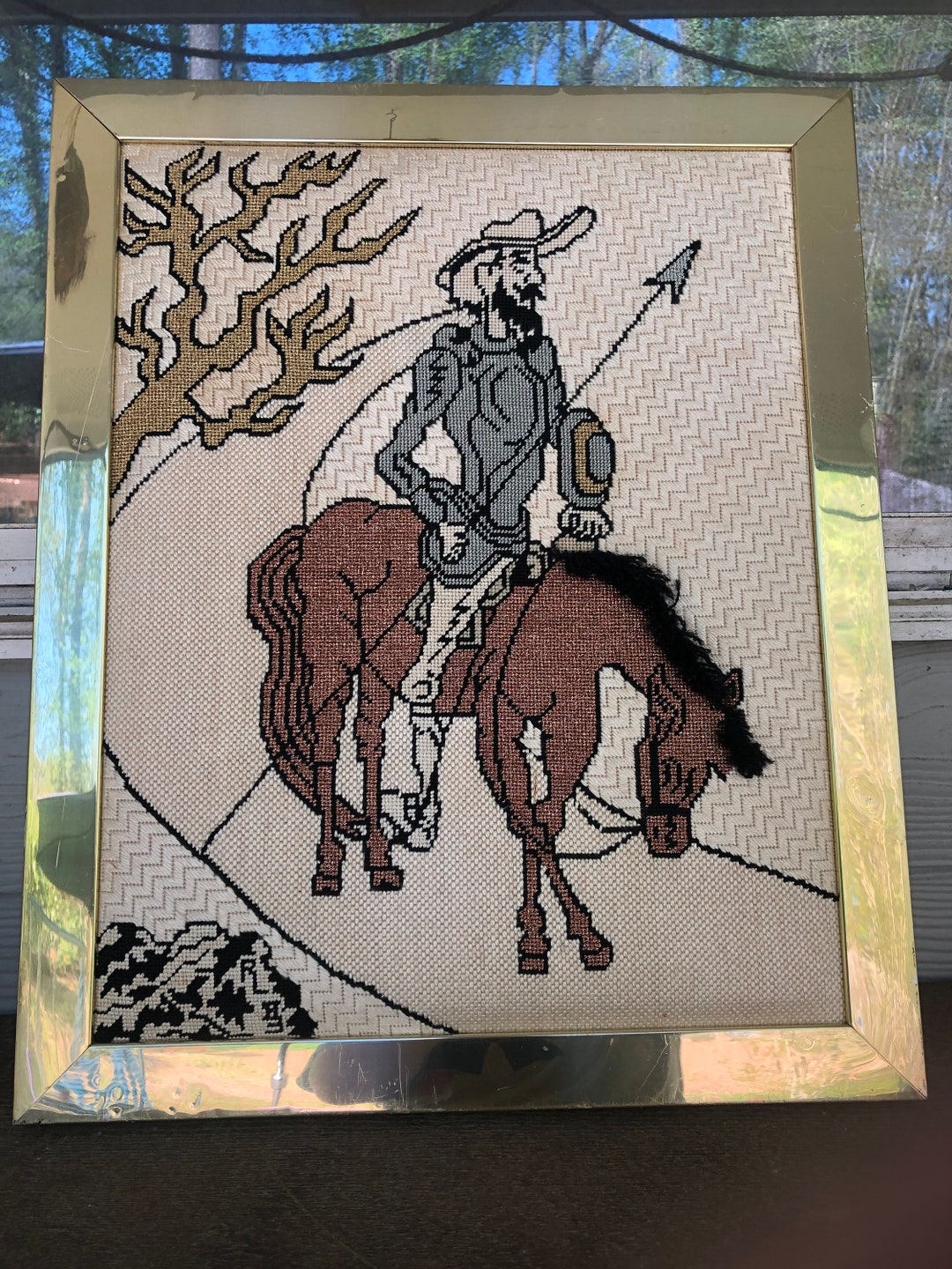 Funky Don Quixote Framed Needlepoint - Etsy