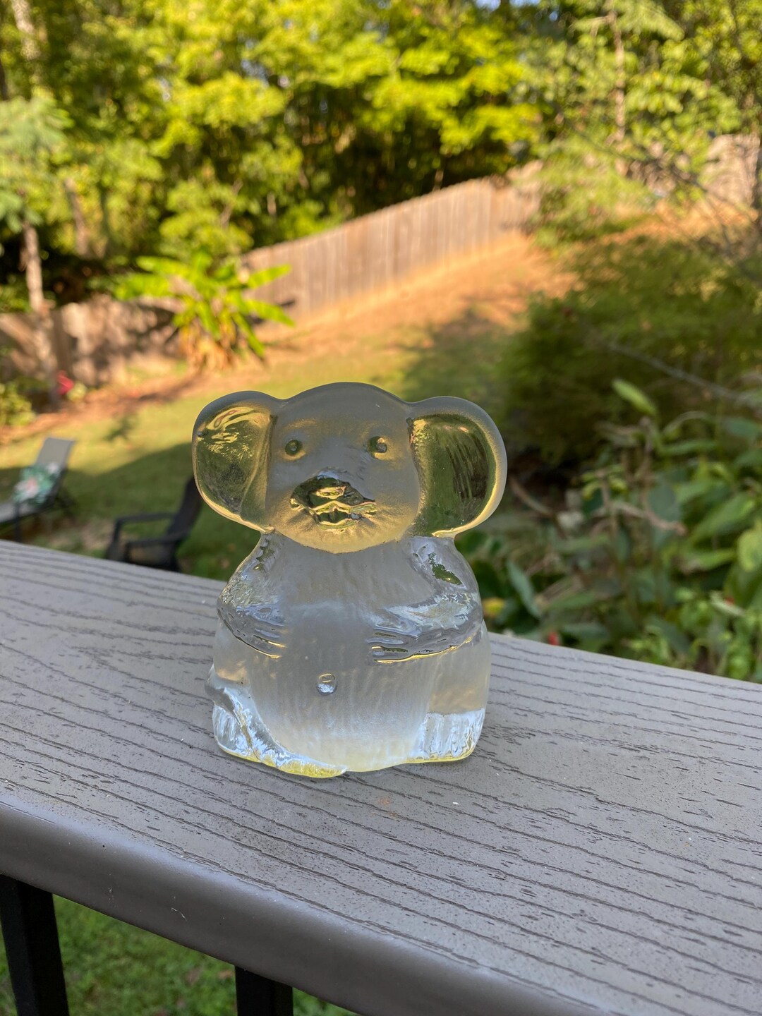 Vintage Viking Clear Carved Glass Mouse Paperweight - Etsy