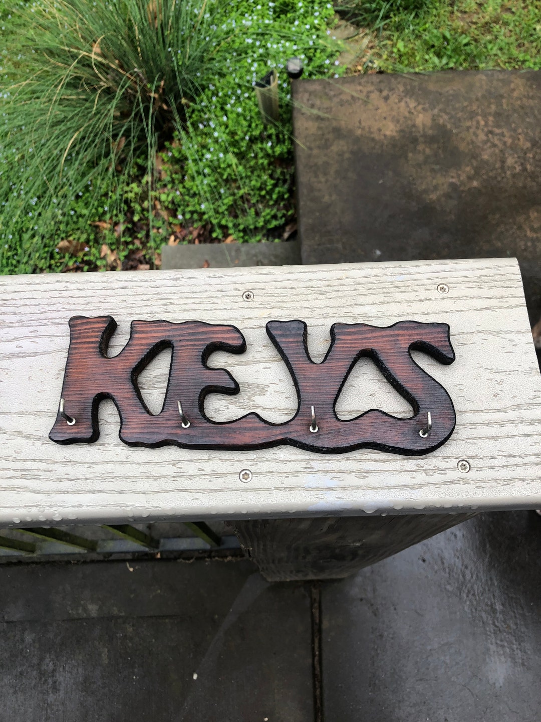 Vintage Wooden Keys Letters Key Hanger - Etsy
