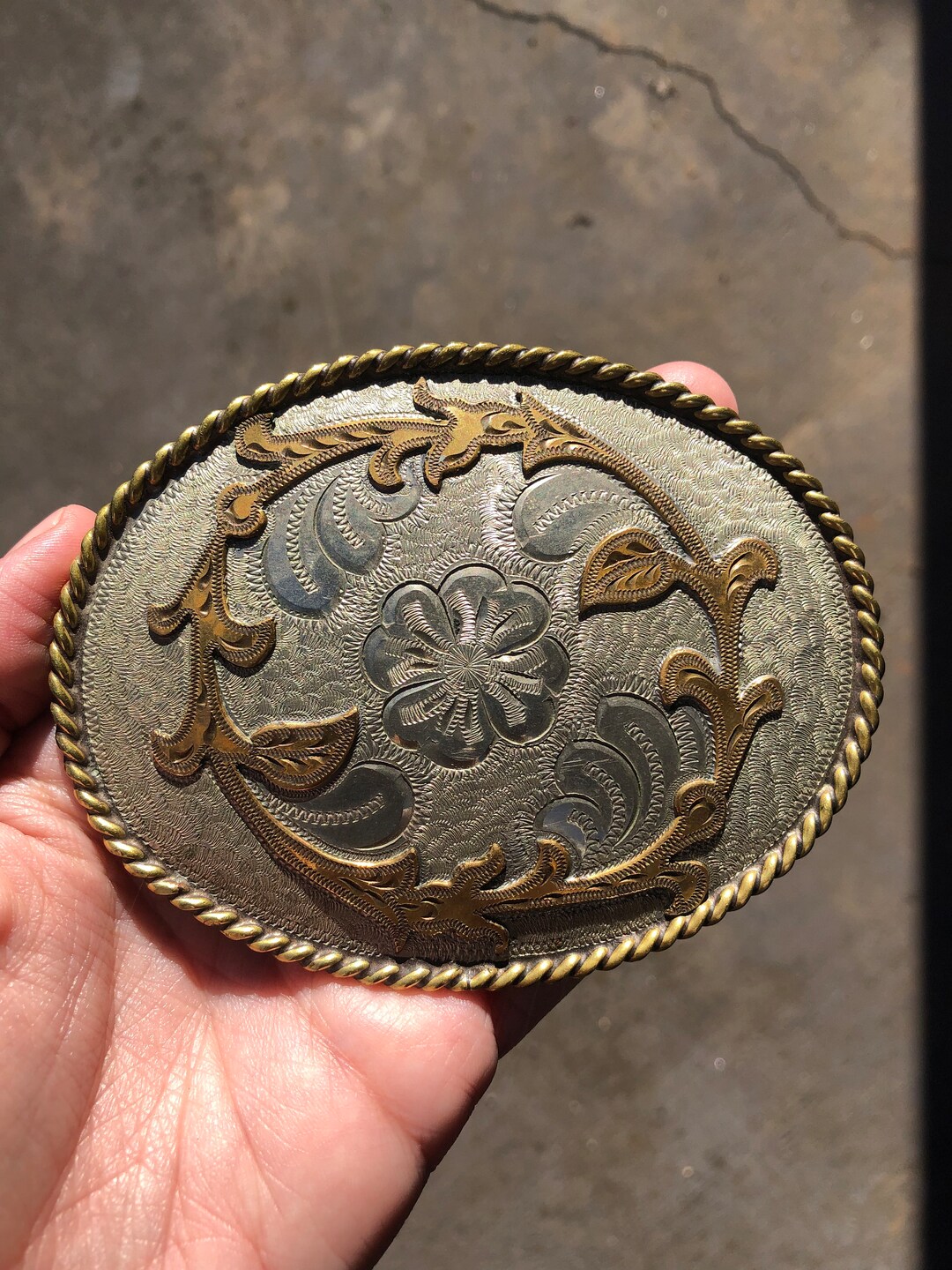 Vintage Crocket and Kelly Western Belt Buckle - Etsy