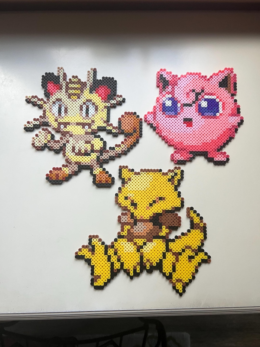 Meowth, Jigglypuff, Abra Pokémon Firered & Leafgreen Perler Beads Retro ...