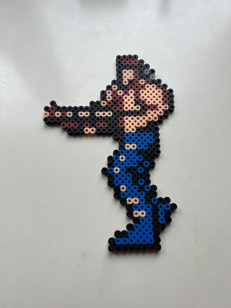 Bill Contra Perler Bead NES Retro Sprite Pixel Art - Etsy
