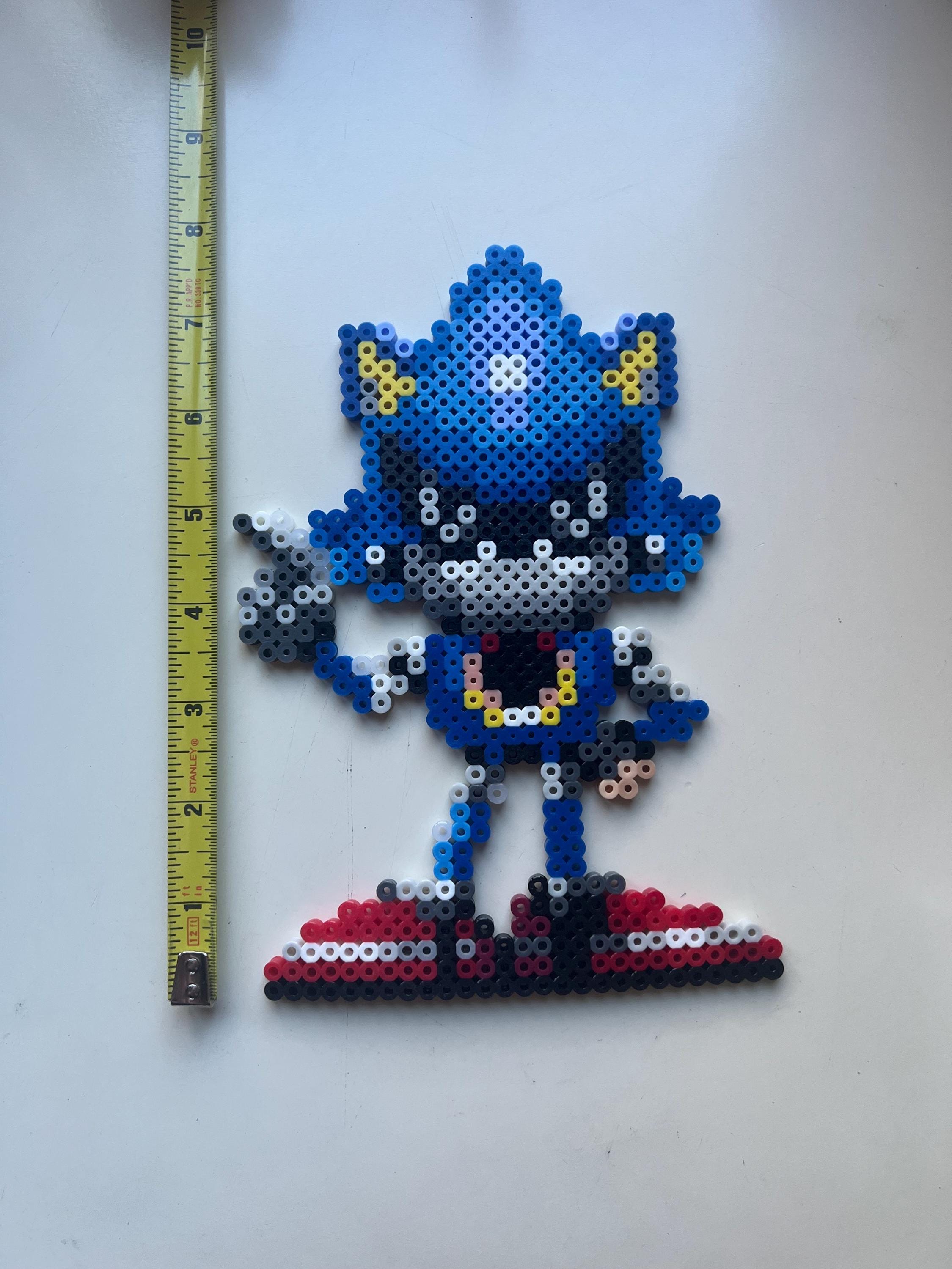Metal Sonic, Sonic Super Peel-out Sonic CD Perler Beads Retro Sprite ...