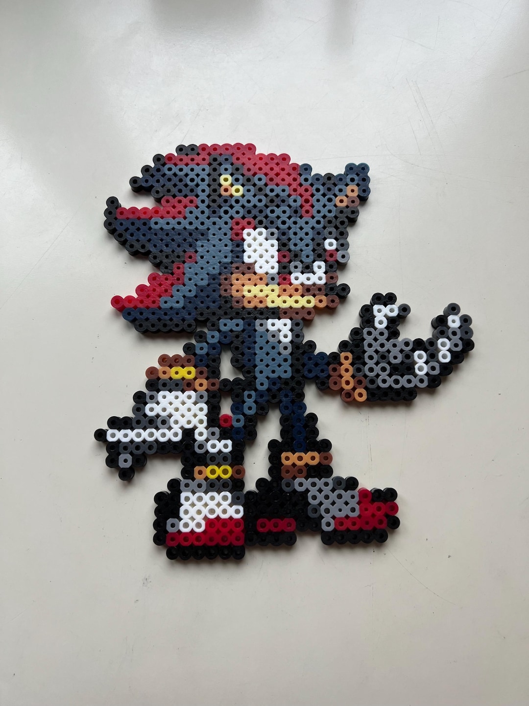 Shadow the Hedgehog Sonic Battle Perler Bead SEGA Retro Sprite Pixel ...