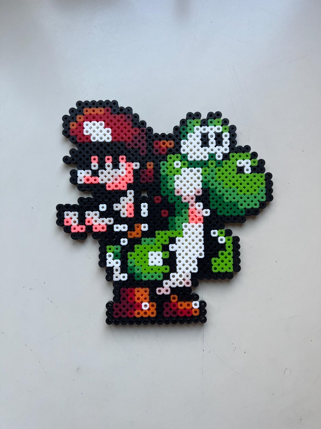 Yoshi & Baby Mario (yoshi’s Island) Perler Bead Nintendo Retro Sprite ...
