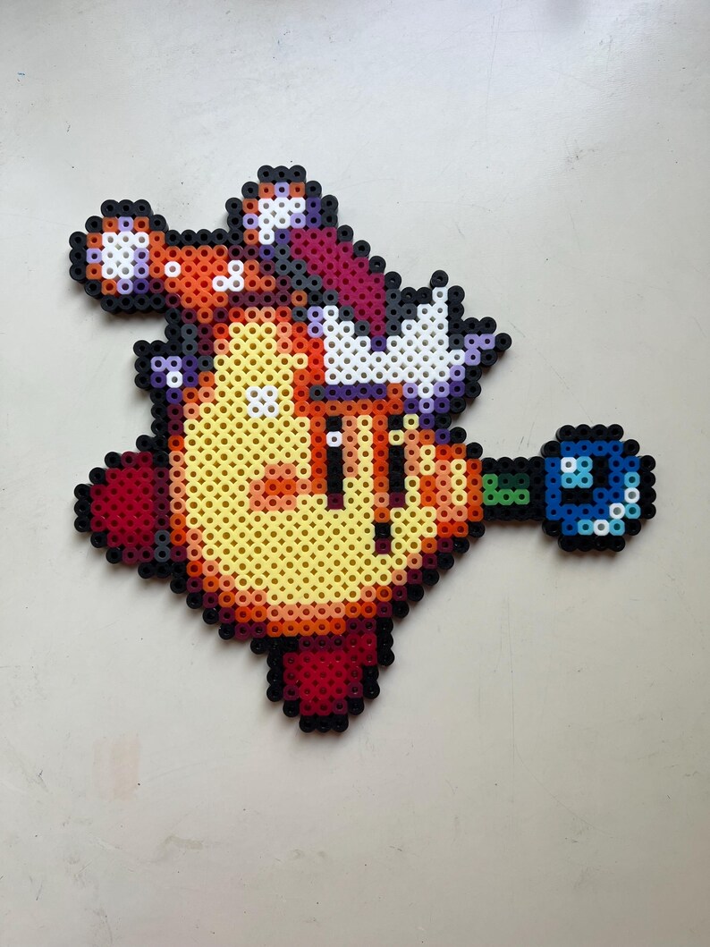 Beam Kirby, Kirby Super Star Perler Beads Nintendo Retro Sprite Pixel ...