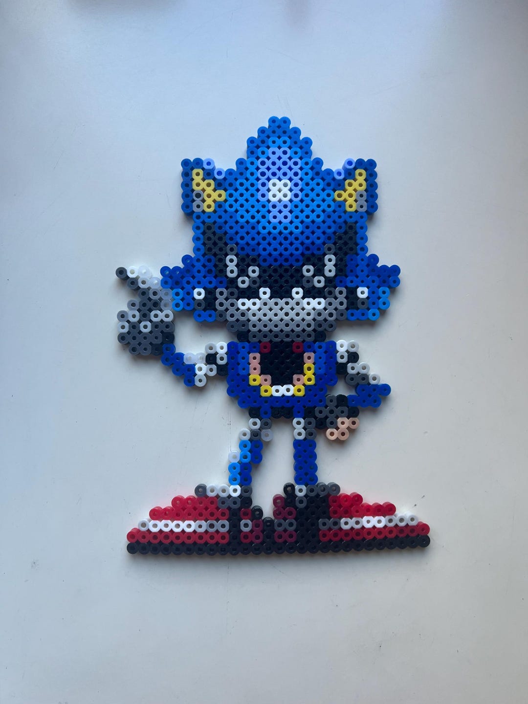Metal Sonic, Sonic Super Peel-out Sonic CD Perler Beads Retro Sprite ...