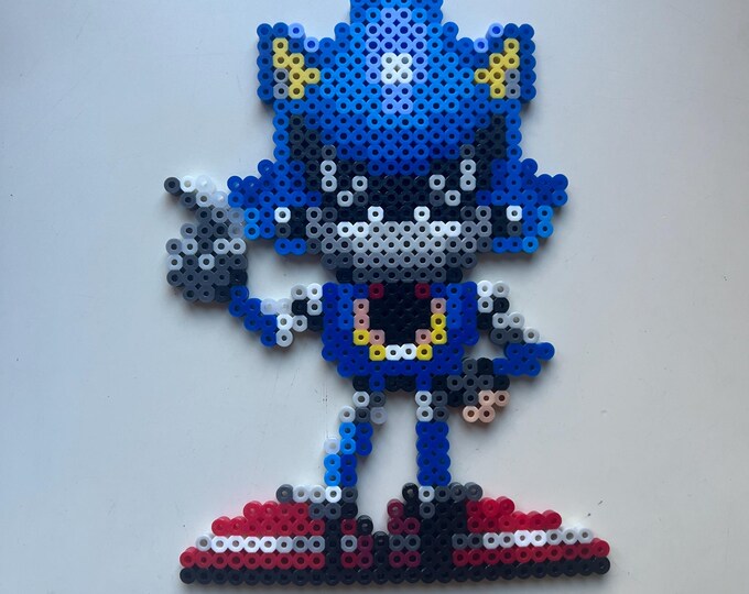Metal Sonic, Sonic Super Peel-out Sonic CD Perler Beads Retro Sprite ...