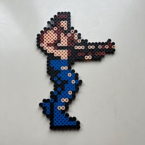 Bill Contra Perler Bead NES Retro Sprite Pixel Art - Etsy