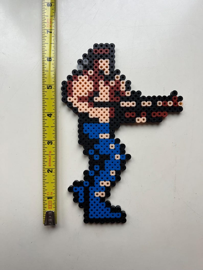 Bill Contra Perler Bead NES Retro Sprite Pixel Art - Etsy
