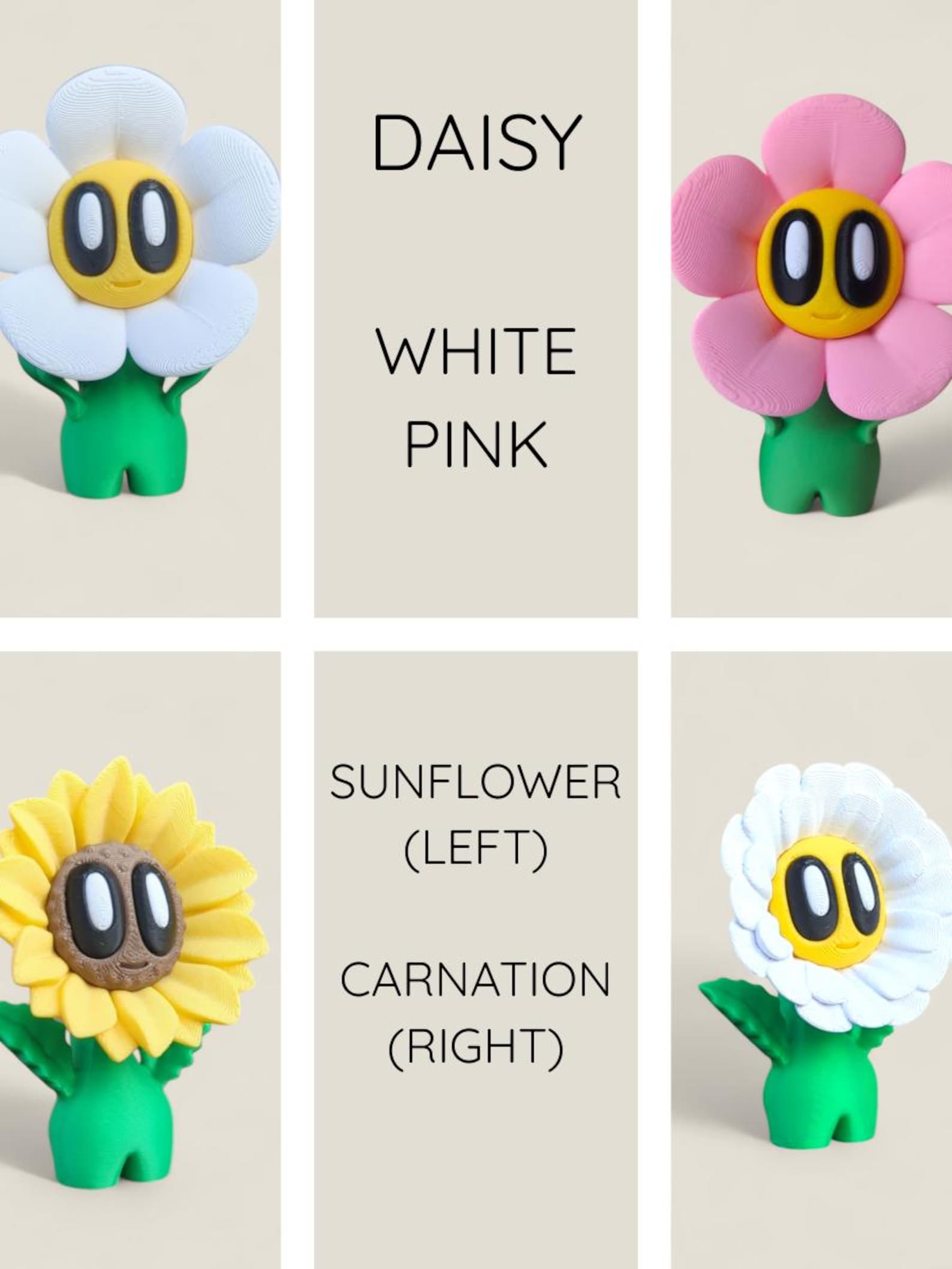 3D Printed Flower Collection - Etsy