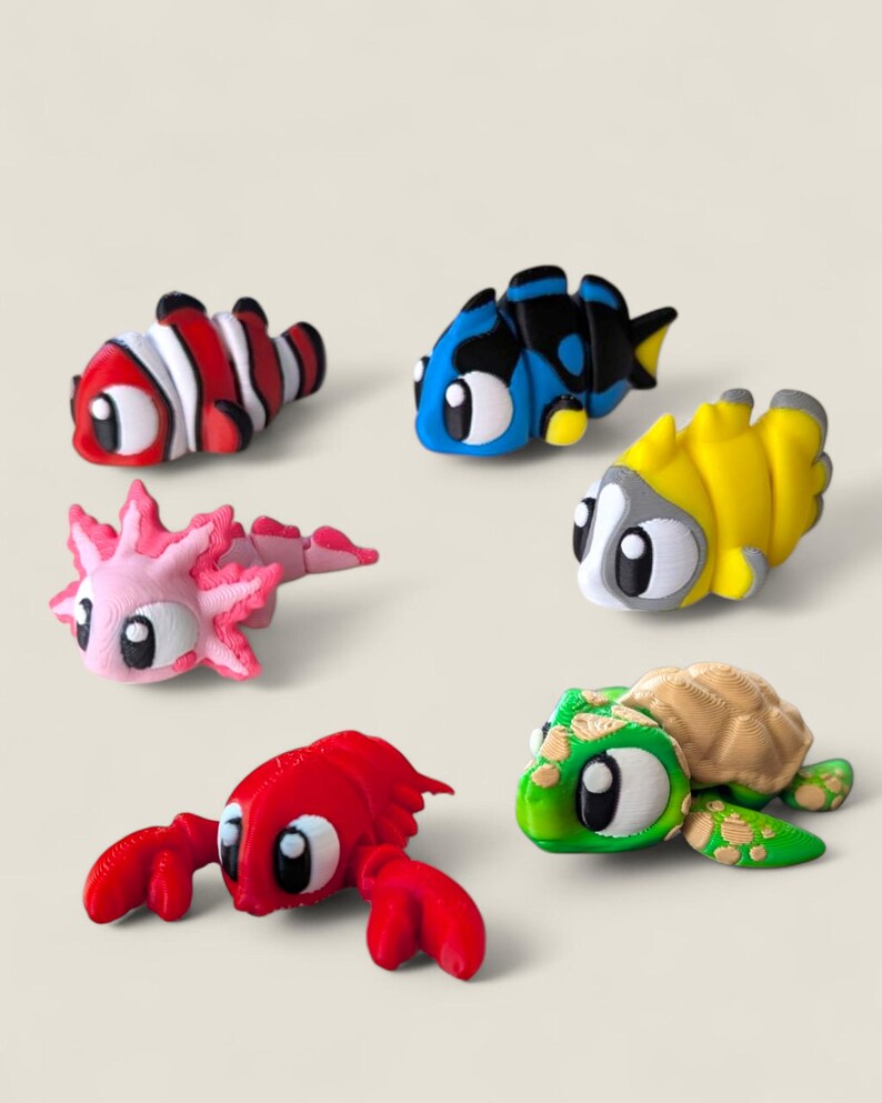 3D Printed Aquarium & Fish Play Set - Etsy