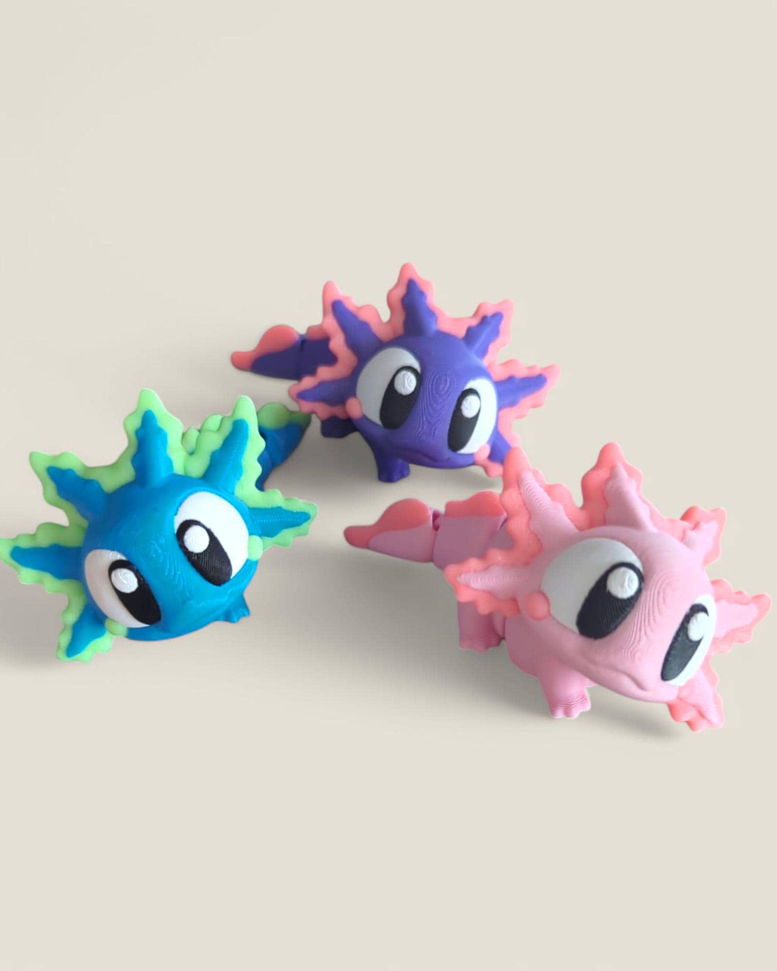 3D Printed Glow in the Dark Axolotls - Etsy