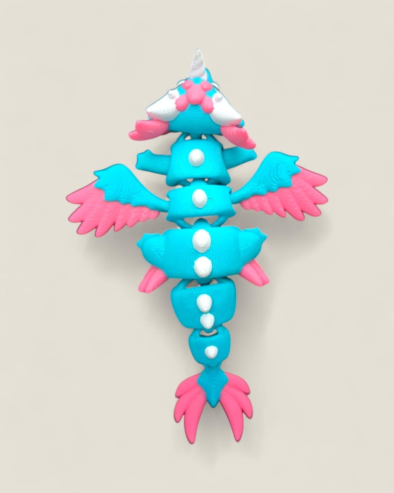 3D Printed Articulating Summer Celestial Dragon - Etsy