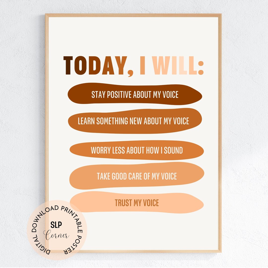Voice Therapy Poster for Speech Pathologists | Speech Therapy Office ...