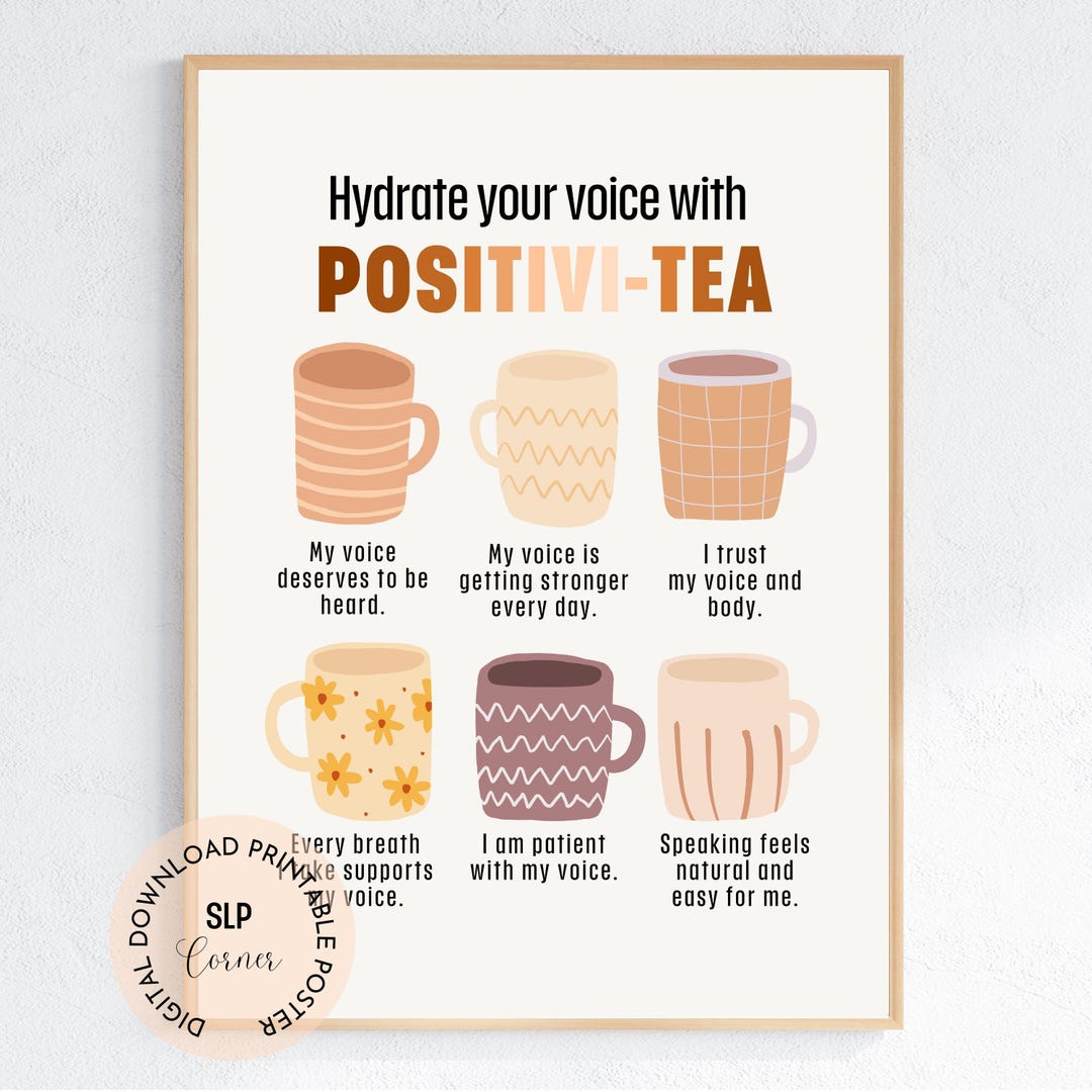 Voice Therapy Poster | Vocal Health Affirmations Print (digital ...