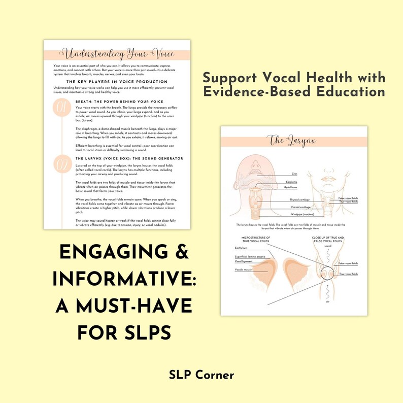 Patient Handout Understanding Your Voice | SLP Speech Therapy ...