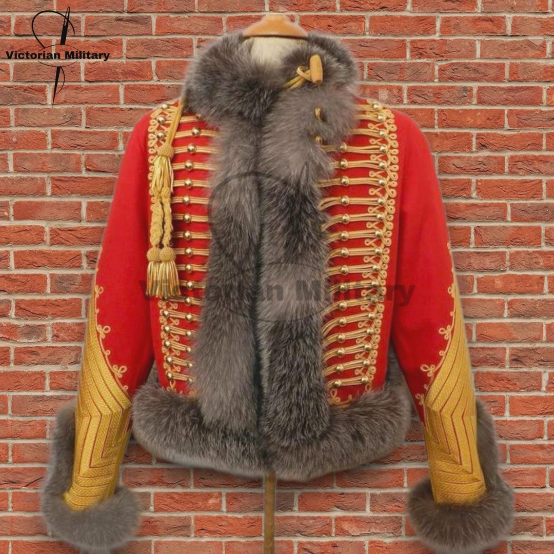 Handmade Napoleonic Hussar Wool Pelisse Jacket: Custom Military Uniform ...