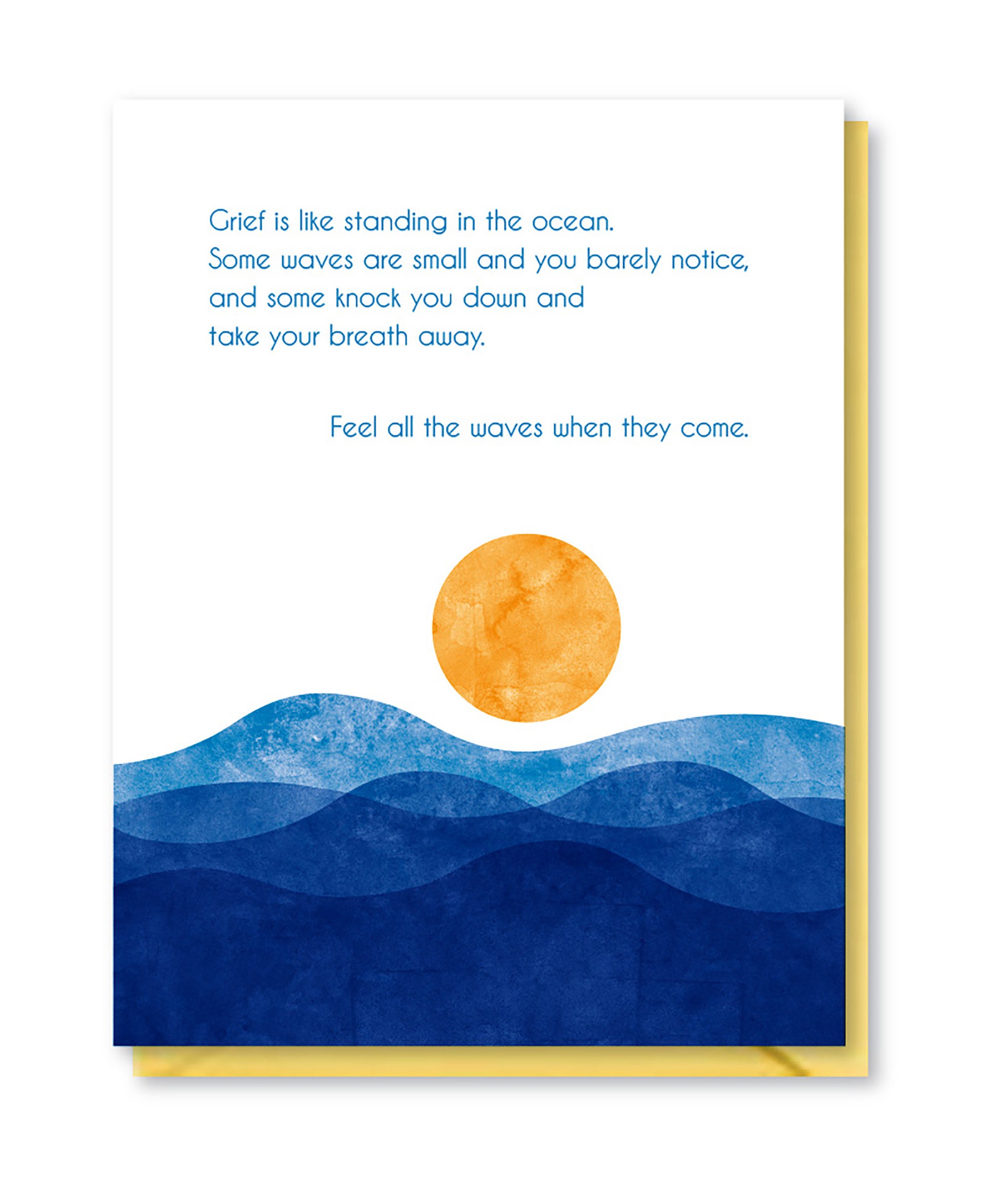 Waves of Grief Sympathy Card, Sad Times Greeting Card, Ocean Themed ...