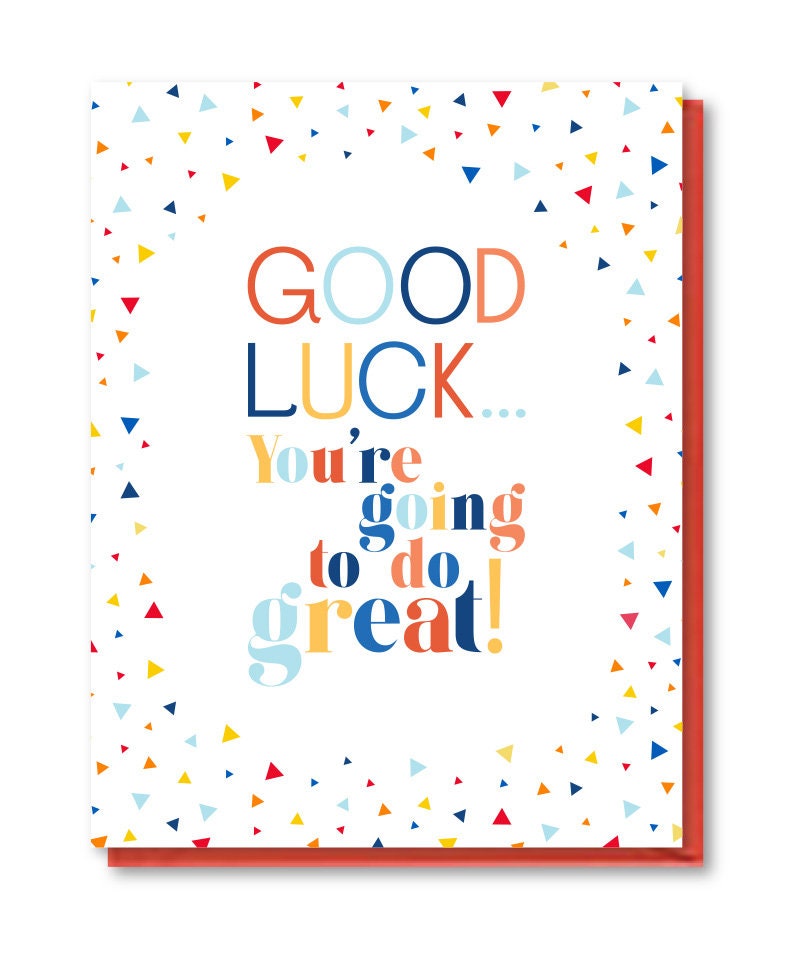 Good Luck Everyday Card, Encouragement Card for Anyone, Blank ...