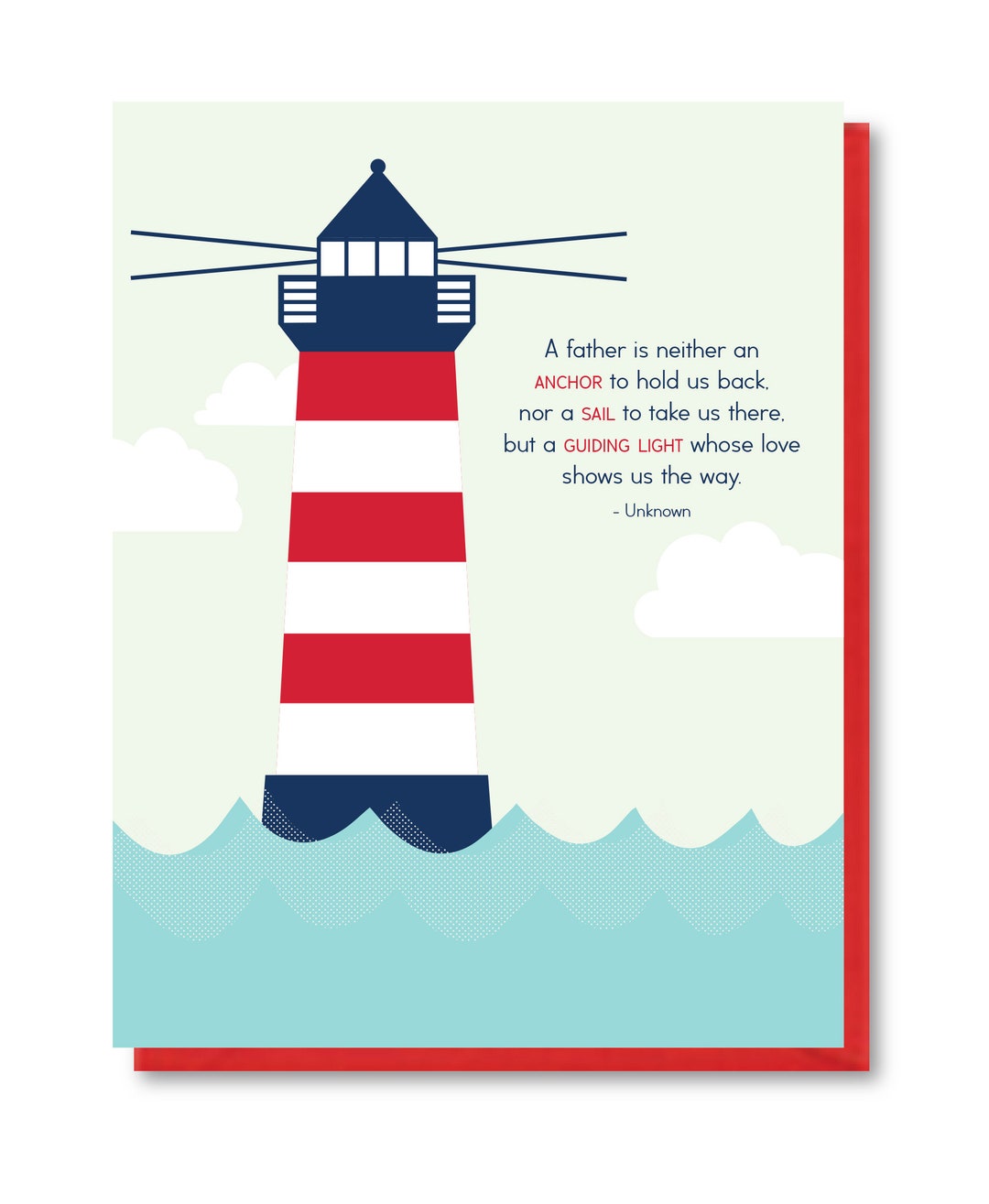 Guiding Light Father's Day Card, Father's Day Card for Him, Father's ...