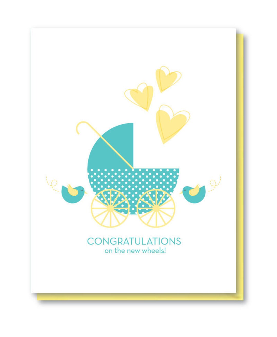 Baby Carriage Card, New Wheels, New Parents - Etsy