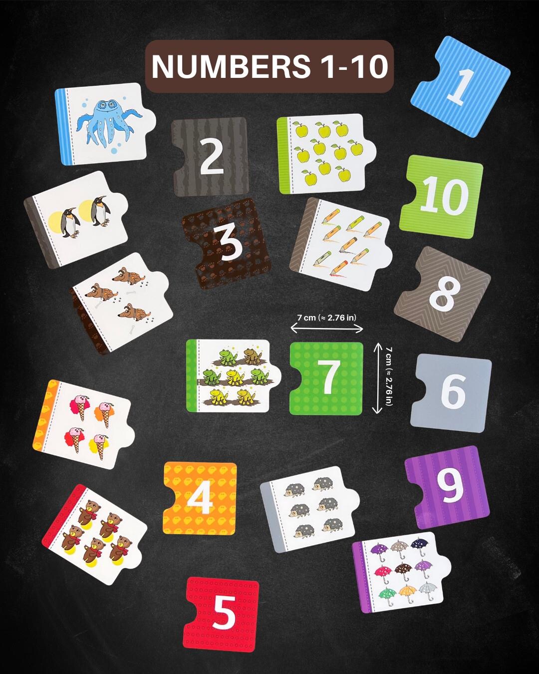 Magnetic Math Puzzle "count & Match" | Numbers 1-10 Game | Preschool ...