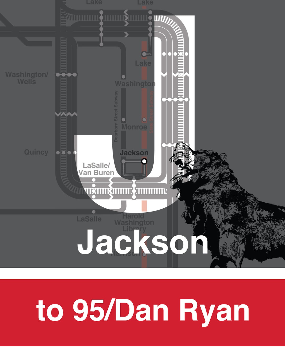 CTA L Stop Sign: Jackson (red Line) - Etsy