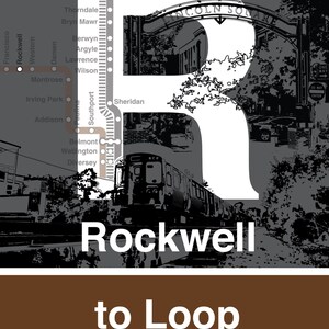 CTA L Stop Sign: Rockwell brown Line - Etsy