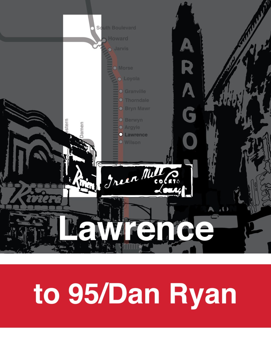 CTA L Stop Sign: Lawrence (red Line) - Etsy