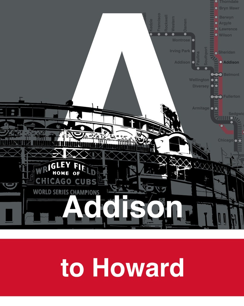 CTA L Stop Sign: Addison (red Line) - UPDATED for World Series Champs ...