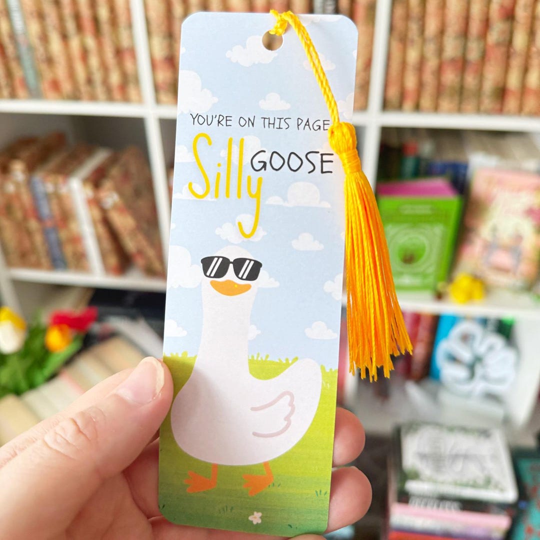 You're on This Page Silly Goose Bookmark With or Without Tassel - Etsy