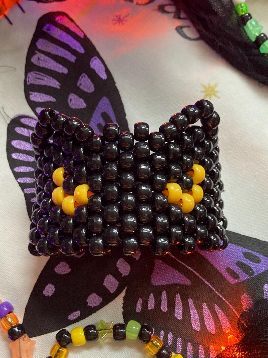 Black Cat Kandi Cuff *limited Edition* - Etsy