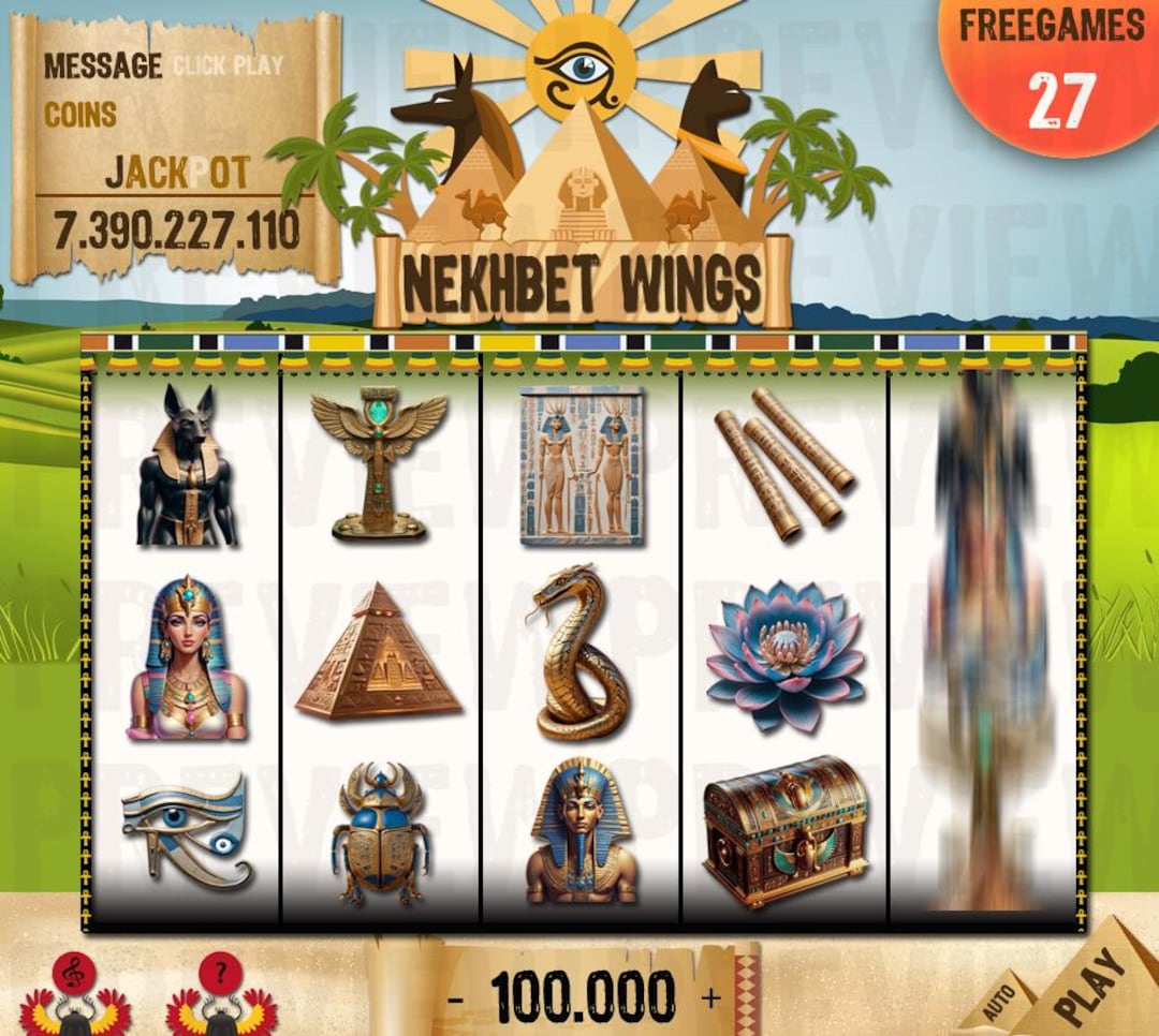 Nekhbet Wings – Egyptian Designs for Slot Machines, Casino Symbols and ...