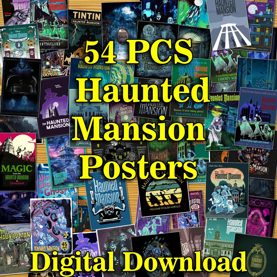 Haunted Mansion Decor, Haunted Mansion Poster, Haunted Mansion Art ...