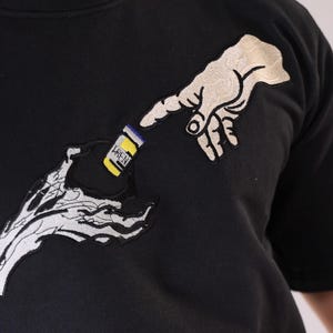 Tren Hand Embroidered T Shirt Oversized Gym Wear Tee Workout Cloths ...