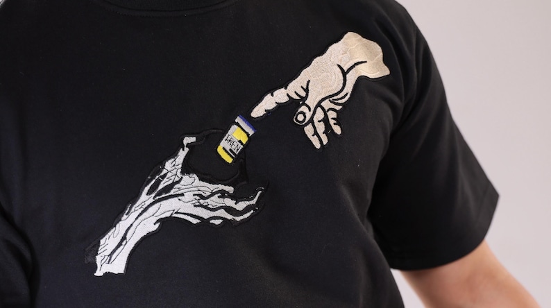 Tren Hand Embroidered T Shirt Oversized Gym Wear Tee Workout Cloths ...