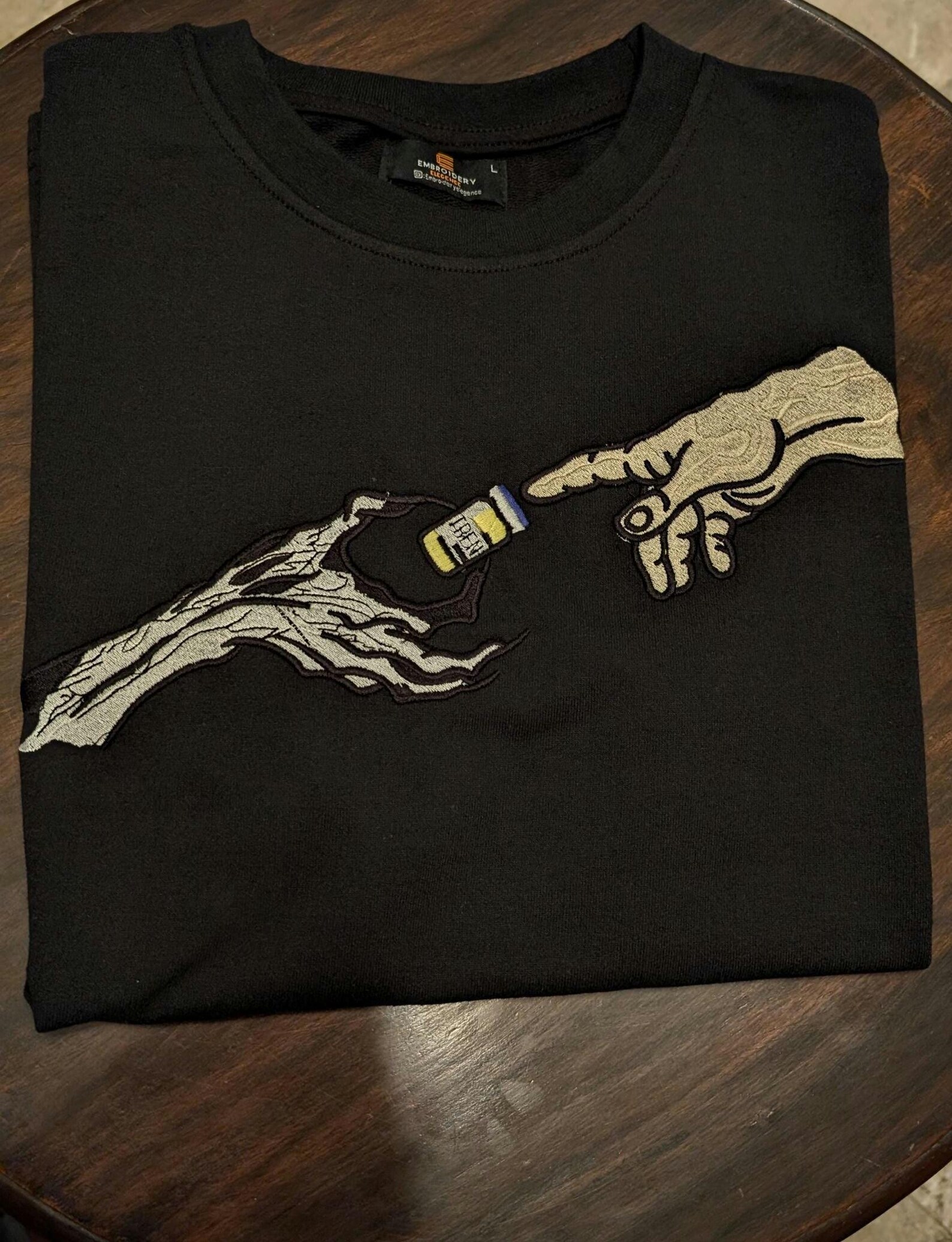 Tren Hand Embroidered T Shirt Oversized Gym Wear Tee Workout Cloths ...
