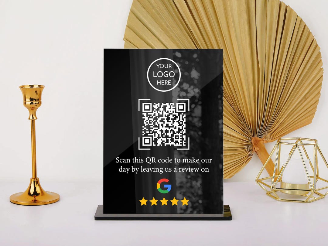Personalized Business Leave a Review, Leave Us a Google Review Sign, QR ...