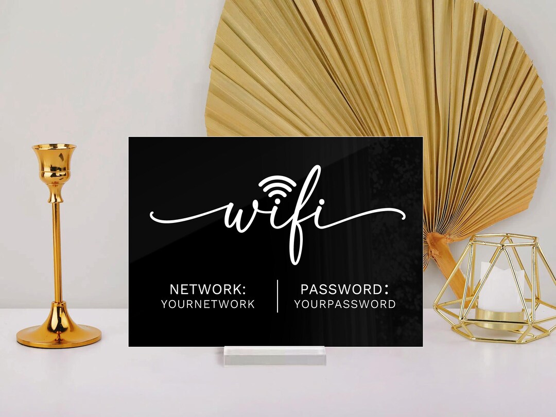 Acrylic Wifi Password Sign, Airbnb Decor - Etsy