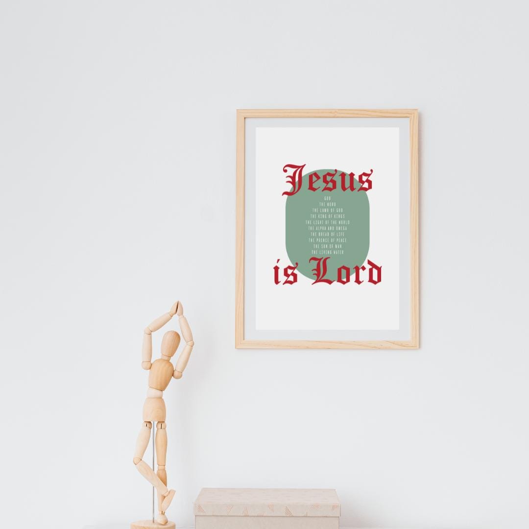 Jesus is Lord | Text Wall Art Print - Etsy Finland