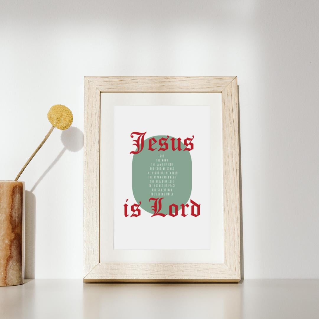 Jesus is Lord | Text Wall Art Print - Etsy Finland