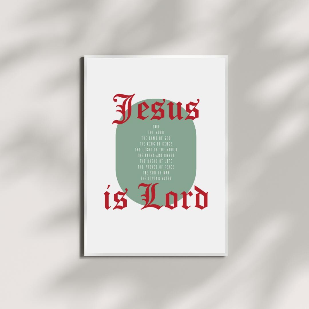 Jesus is Lord | Text Wall Art Print - Etsy Finland